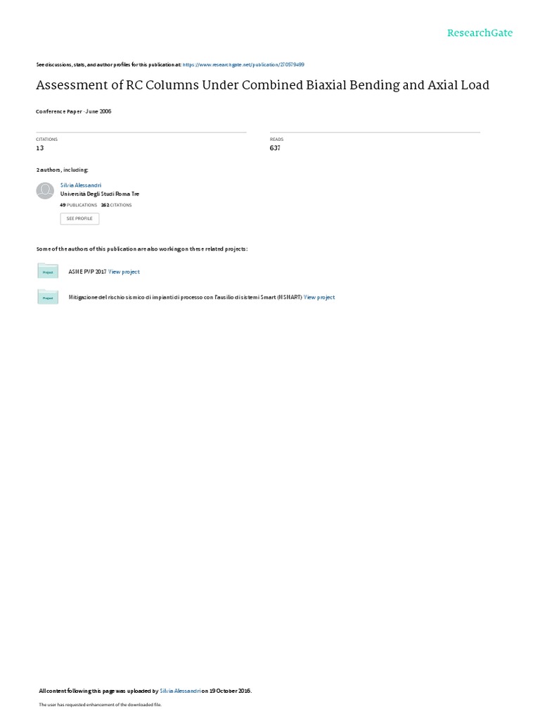 Assessment of RC Columns Under Combined Biaxial Bending and Axial Load | PDF | Stress (Mechanics ...