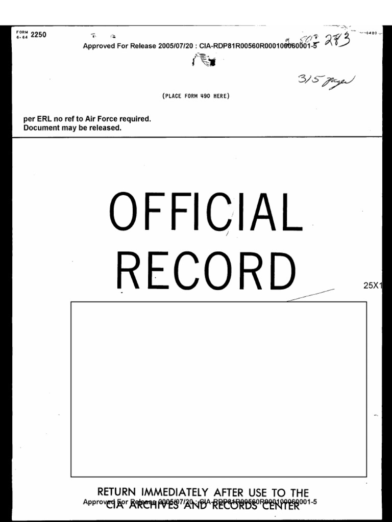 CIA - Project Blue Book - May 5, 1955 | PDF