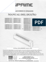 Manual de Control Aire Acondicionado Prime | PDF | Control remoto ...