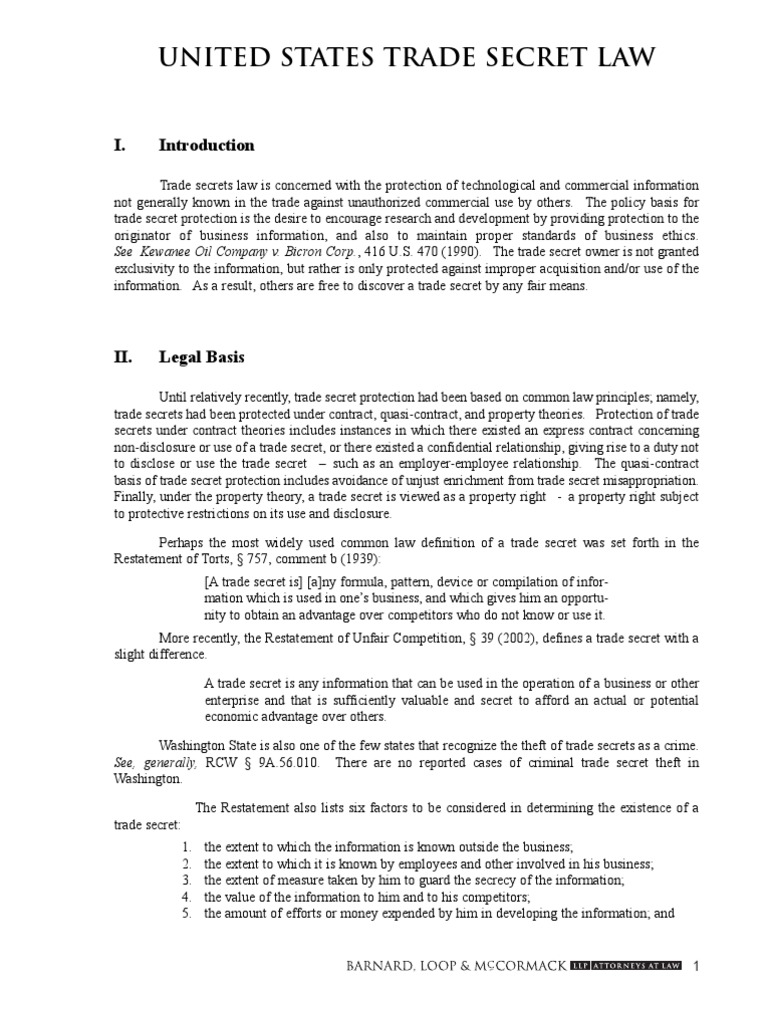 Understanding Trade Secret Law | PDF | Law