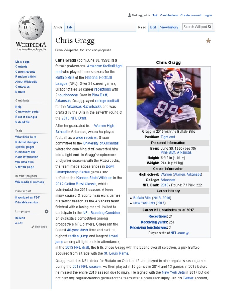 Chris Gragg (Born June 30, 1990) Is A | PDF | American Football ...