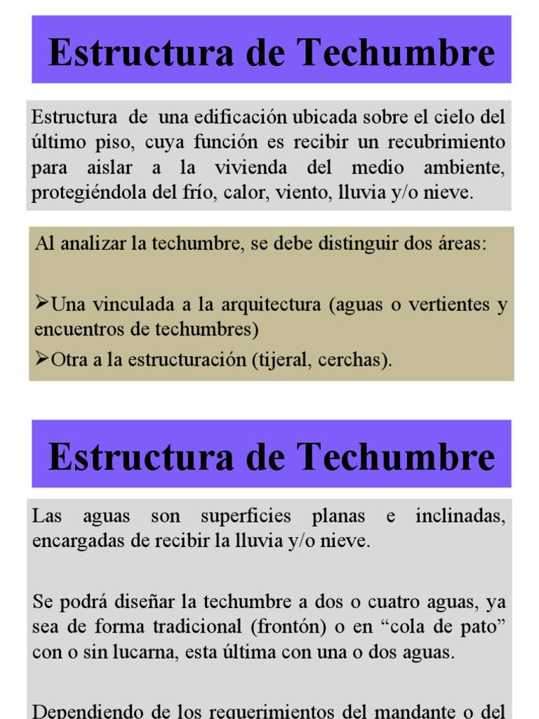 Estructura y Diseño de Techumbres | PDF | Braguero | Ingeniero civil
