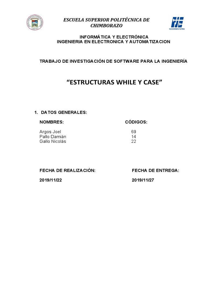 Labview Case-While | PDF | Lenguaje de programación | Programa de computadora