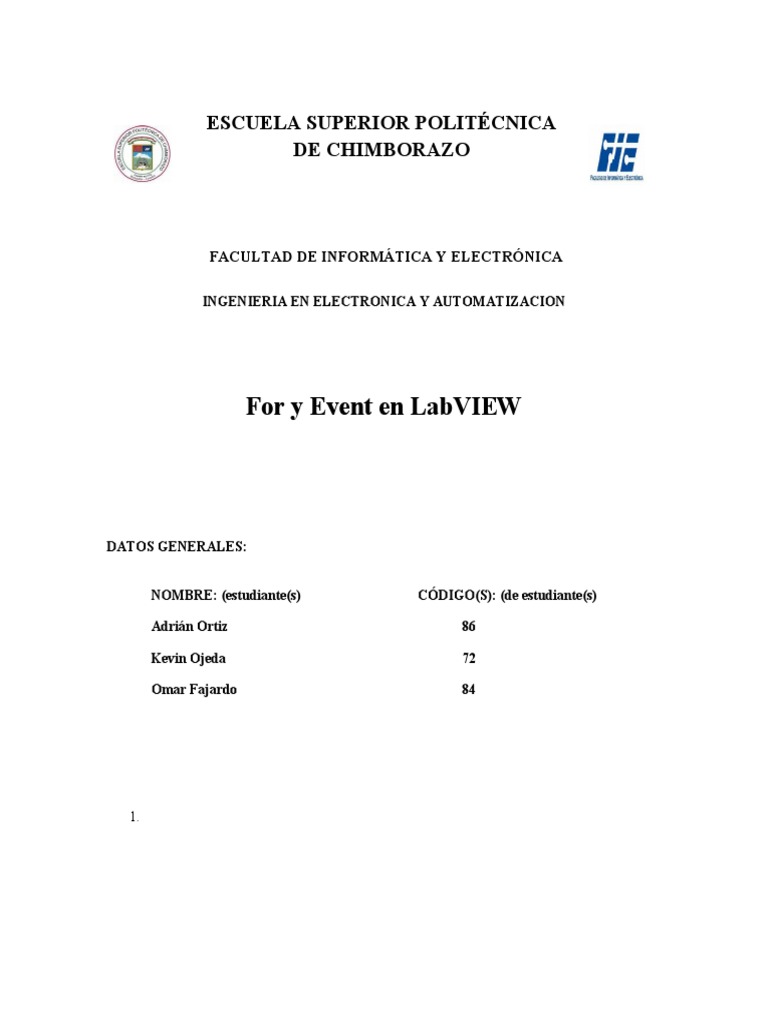 Labview For y Event | PDF | Programa de computadora | Programación
