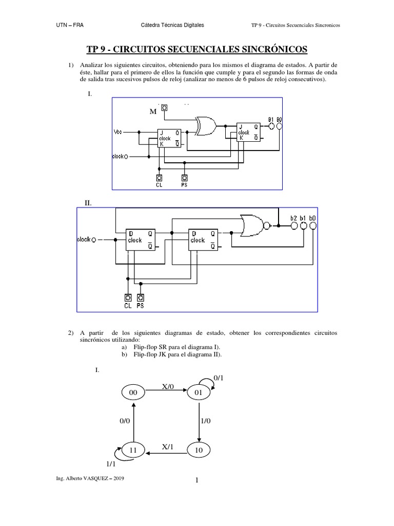 TP09 Circuitos Secuenciales Sincronicos 2019 | PDF | Vhdl | Electrónica