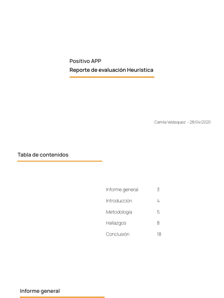 Reporte Evaluacion Heuristica PDF | PDF | Usabilidad | Diseño