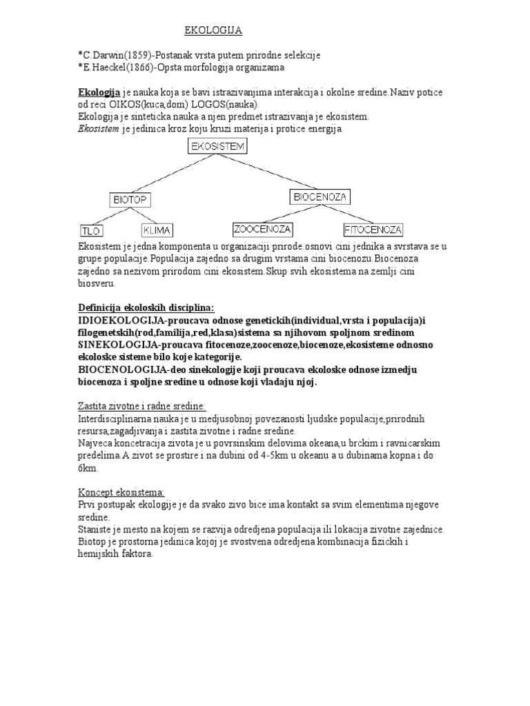 EKOLOGIJA | PDF