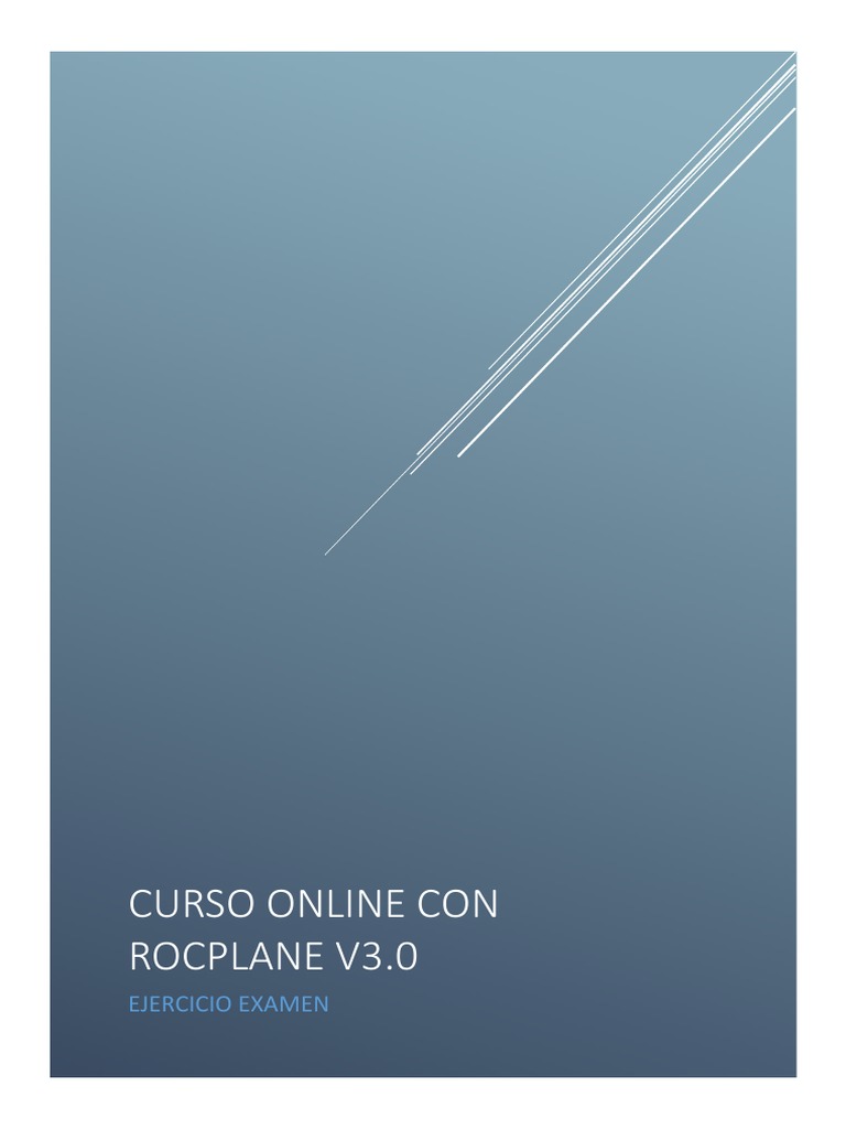 Estabilidad de Talud Rocoso: Ejercicio Examen | PDF