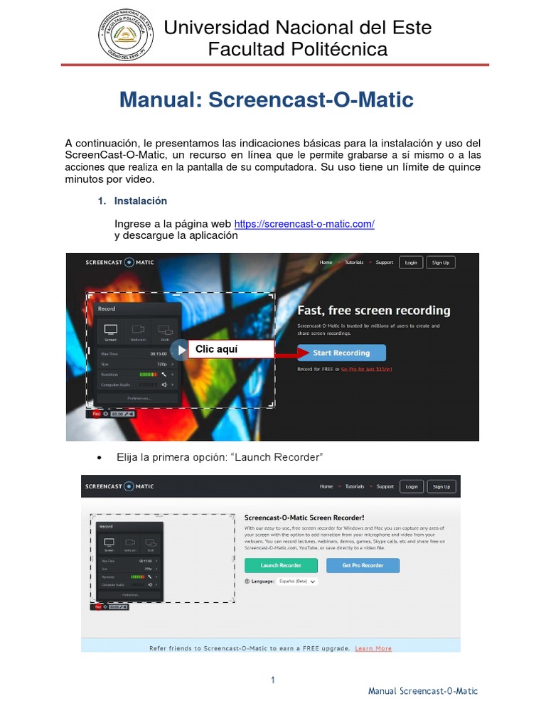 Manual Uso de Screencast PDF | PDF | Youtube | Red mundial