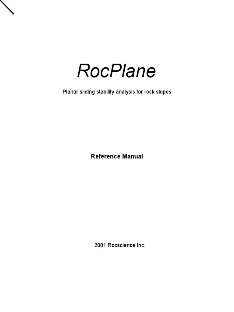 Rocplane: Planar Sliding Stability Analysis For Rock Slopes | PDF | Sensitivity Analysis ...