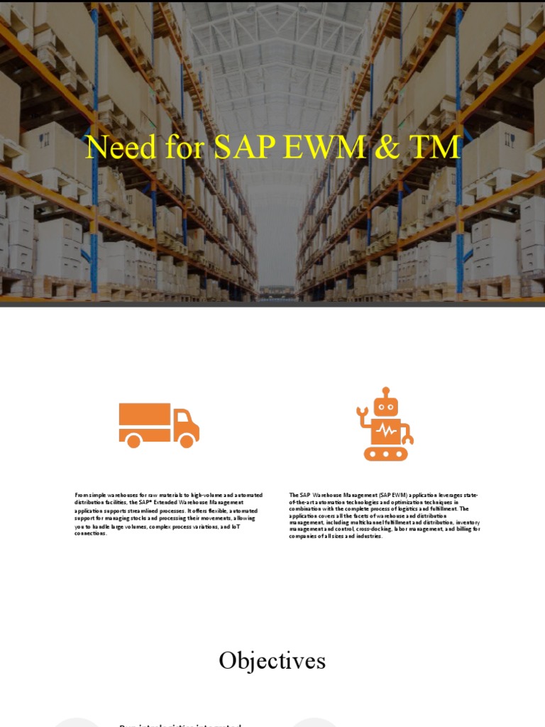 Need For SAP EWM & TM | PDF | Computers | Technology & Engineering