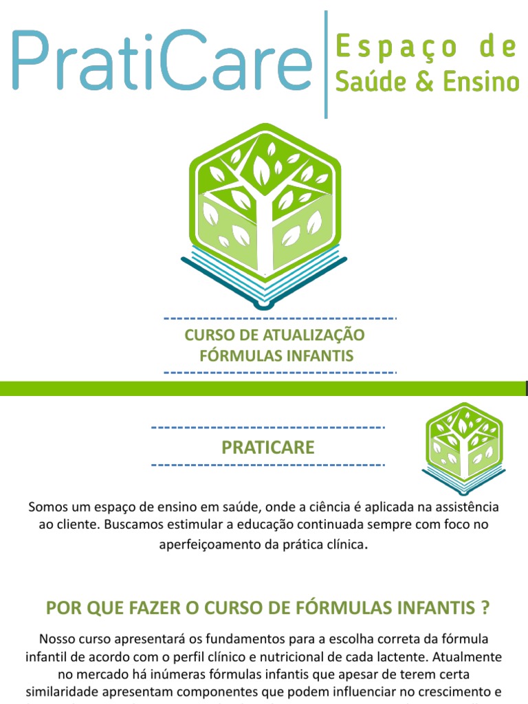 Praticare Curso Formulas Infantis | PDF | Nutricionista | Comidas e bebidas