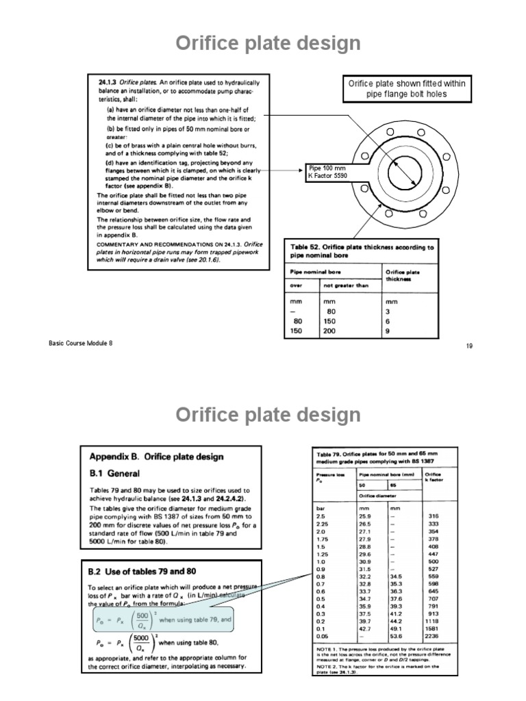 Orifice Plate Design - v1 - Current | PDF | Engineering Tolerance ...