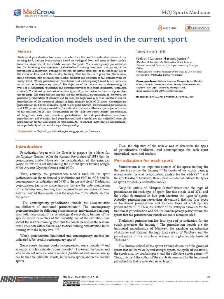 Periodization Models in Current Sports | PDF | Sports | Gymnastics