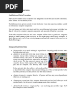 Computer Laboratory Safety Precautions | PDF