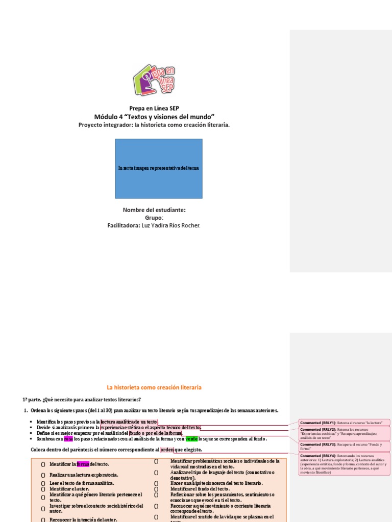 Modulo 4 Gen18 Proyecto Integrador La Historieta Como Creacion ...