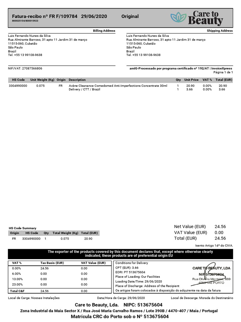 PHC Invoice 800025154 800015923 PDF | PDF | Business