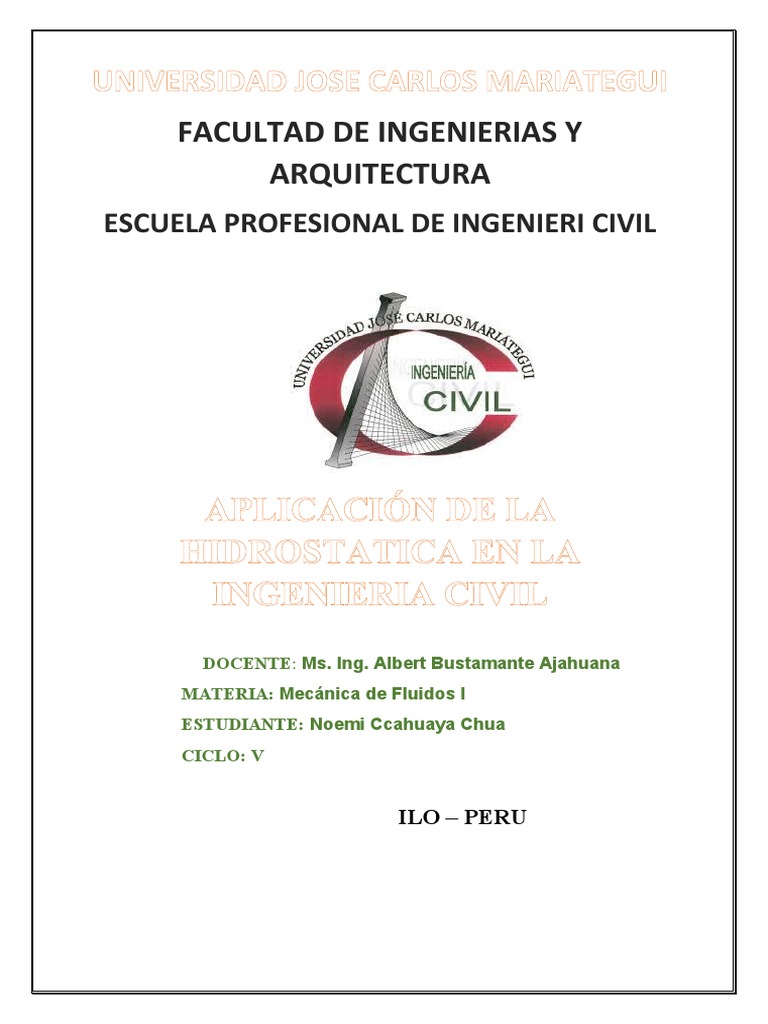 Aplicacion de La Hidrostatica en La Ingenieria Civil | PDF | Represa | Alcantarillado