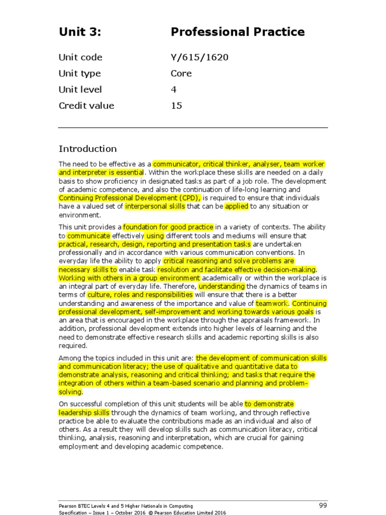 Professional Practice in Computing | PDF | Evaluation | Competence ...