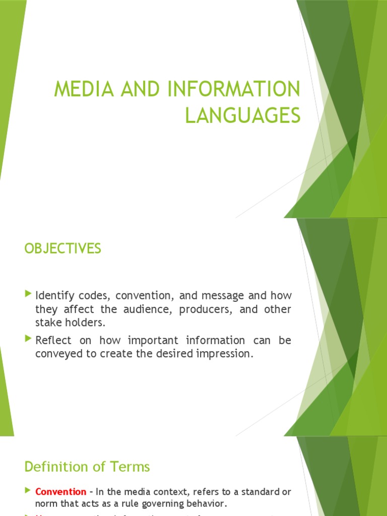 Media and Information Languages | PDF | Camera | Information