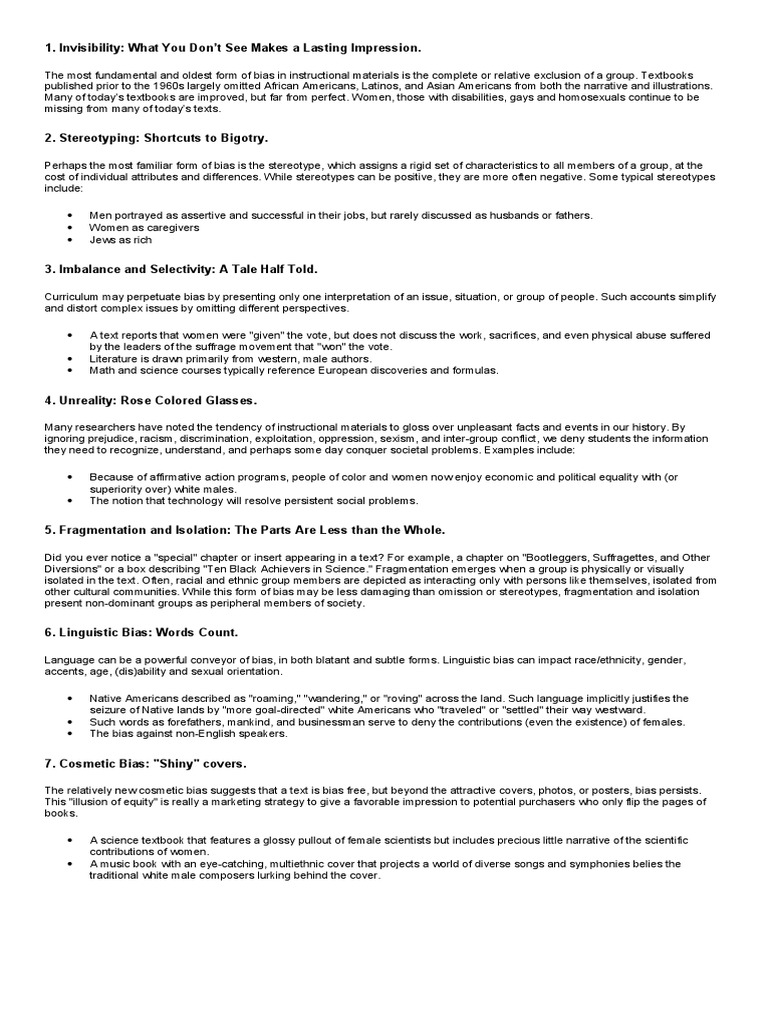 G10 - Bias Detectives | PDF | Stereotypes | Bias