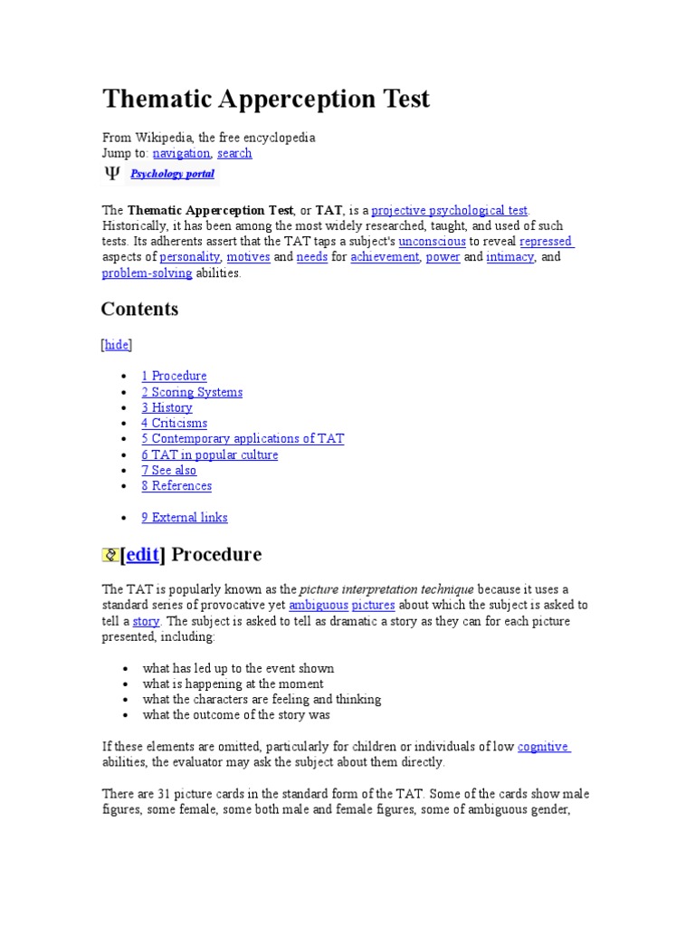 Tat | PDF | Behavioural Sciences | Psychology