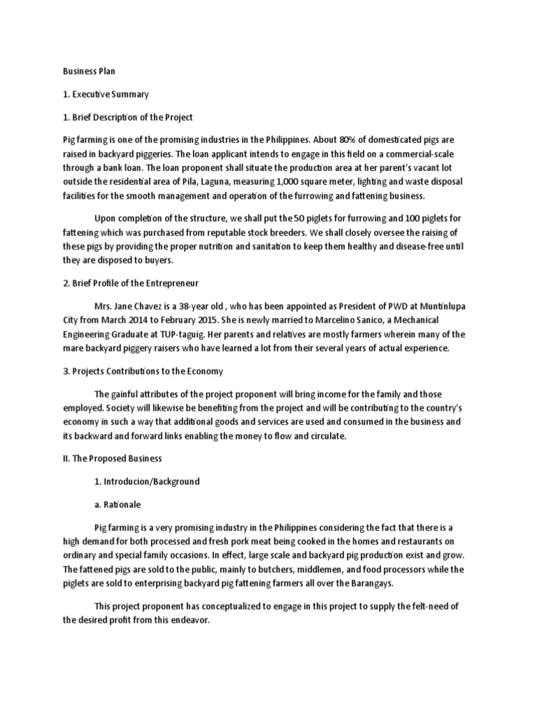 Business Plan - Pig Farming | PDF | Domestic Pig | Agriculture