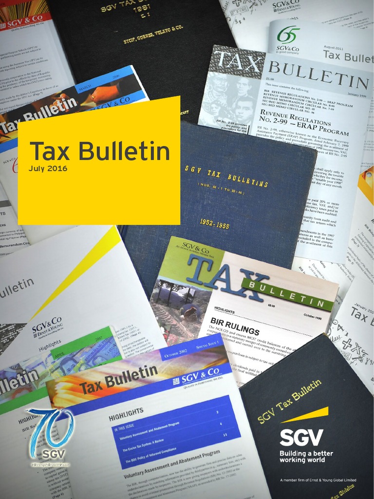 EY Philippines Tax Bulletin July 2016 | PDF | Taxation In The United ...