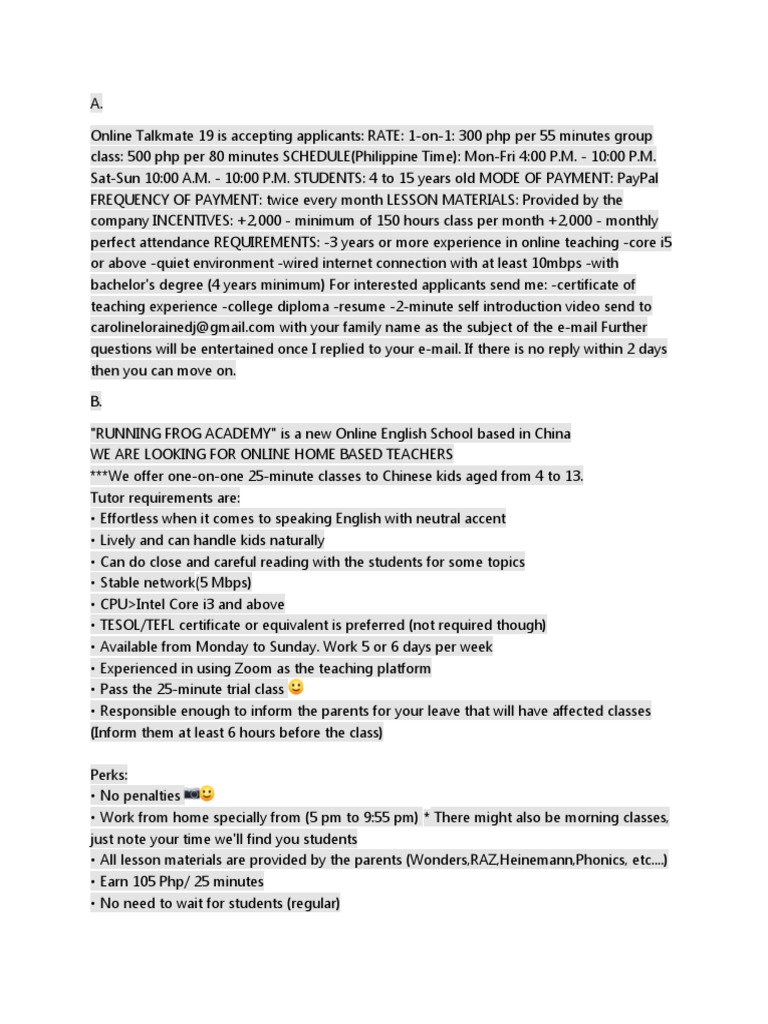 Esl Companies | PDF | English As A Second Or Foreign Language ...