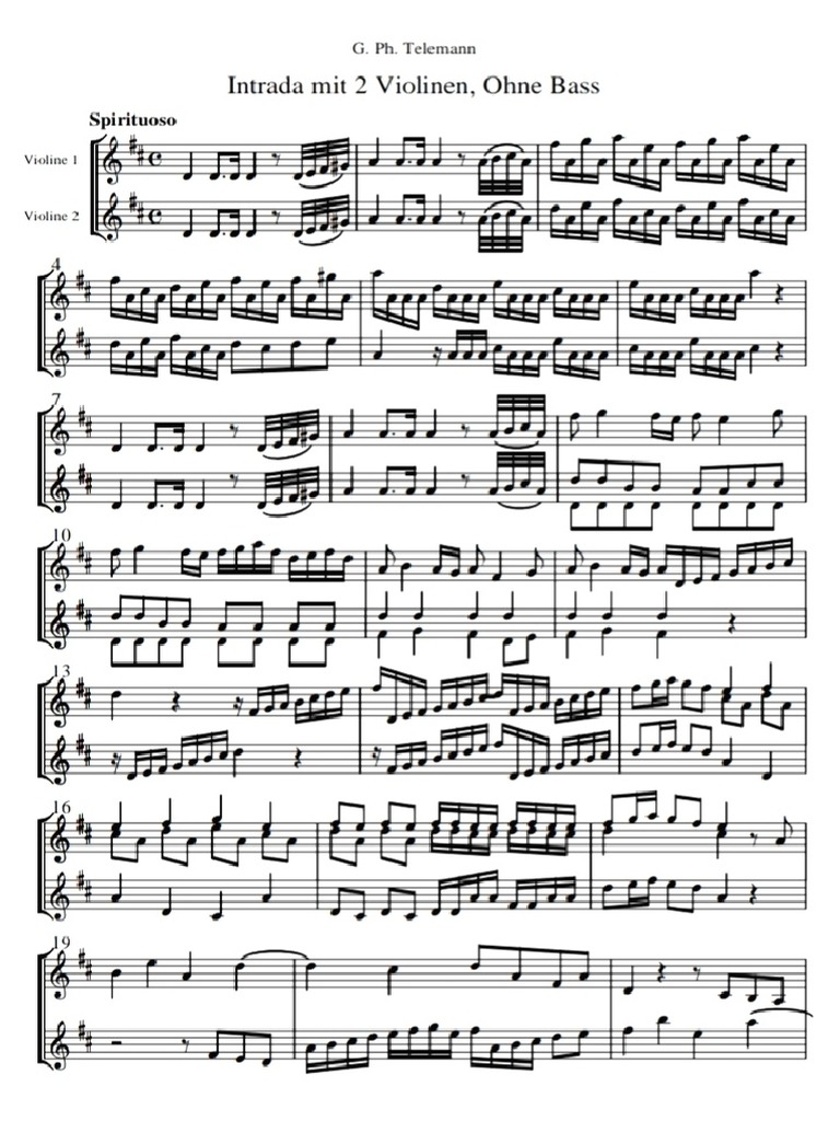 Telemann-Violin Duos | PDF