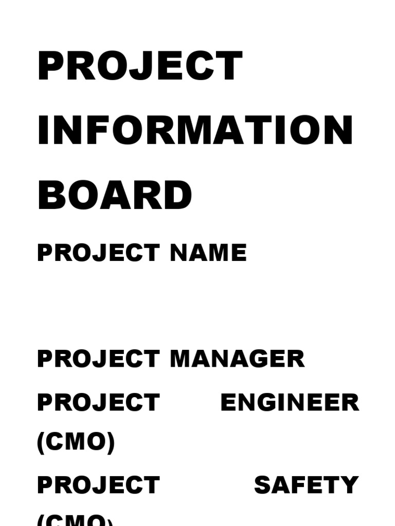 Project Information Board | PDF