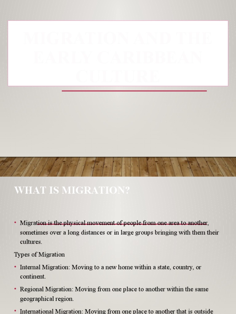 Migration And The Early Caribbean Culture Pdf Atlantic Slave Trade