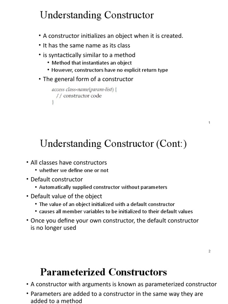 Lecture 3 Pdf Constructor Object Oriented Programming Programming 4694