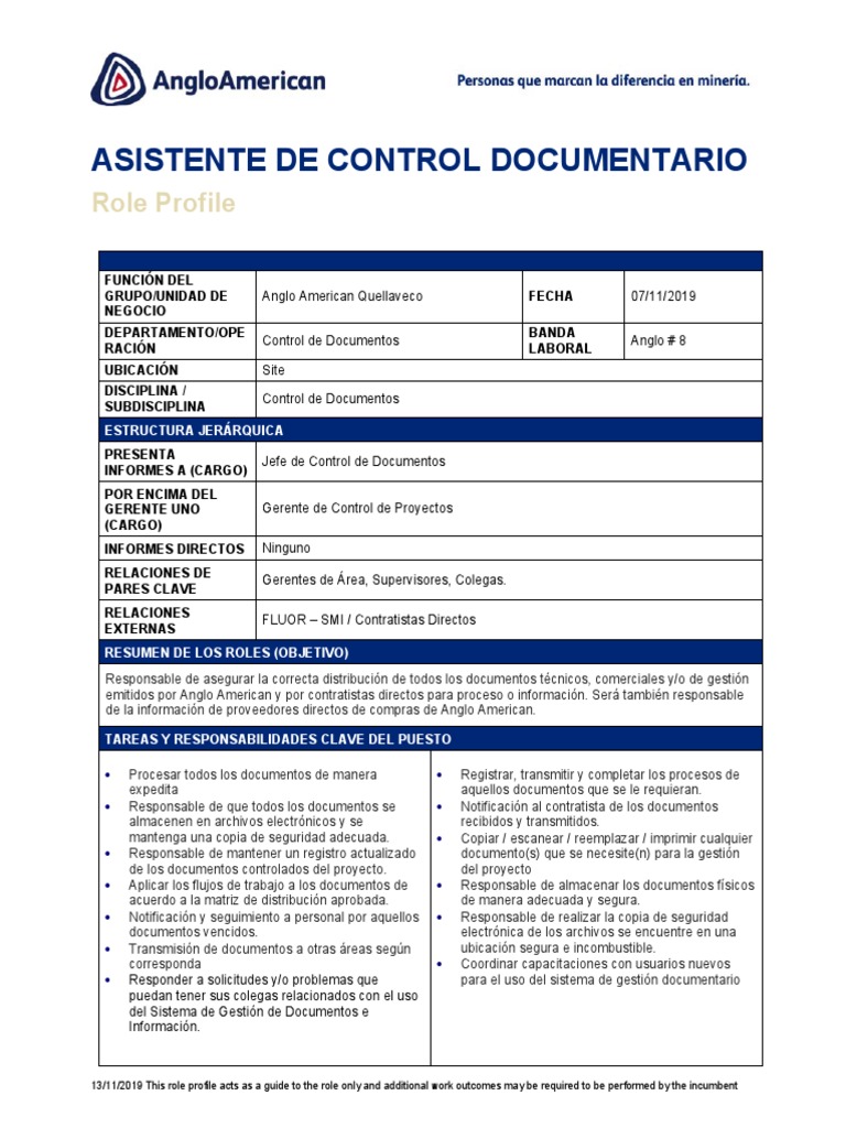 RP Asistente de Control Documentario | PDF | Business | Informática
