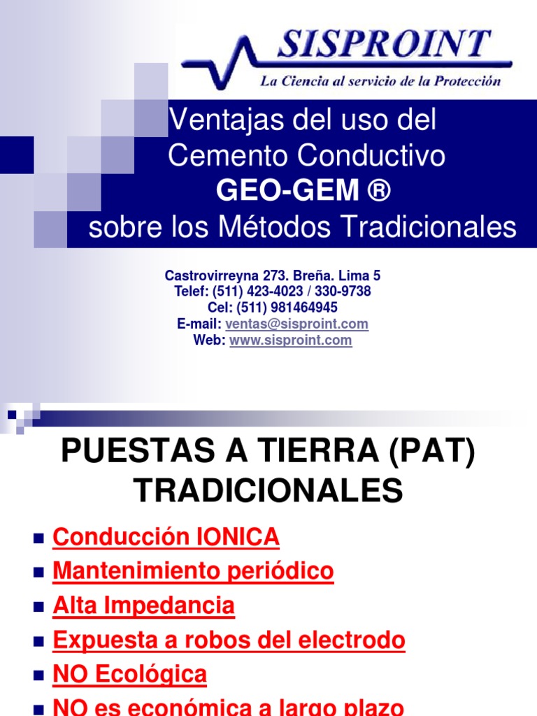 Ventajas en El Uso Del Cemento Conductivo Geo-Gem | PDF | Cemento ...
