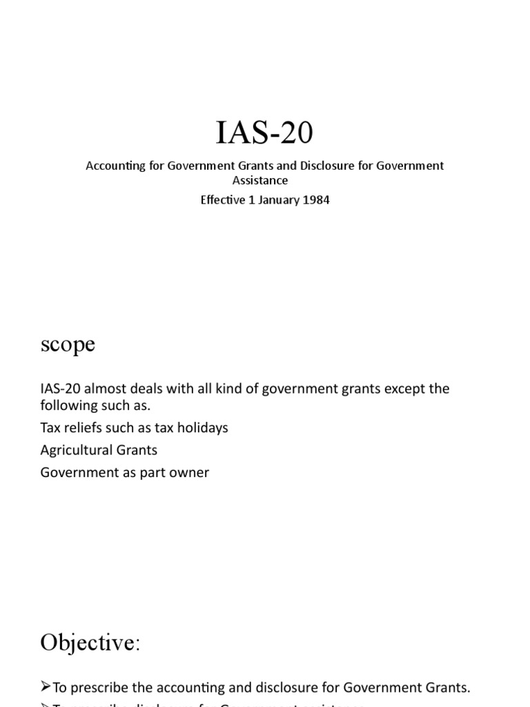 Ias 20 | PDF | Debits And Credits | Depreciation