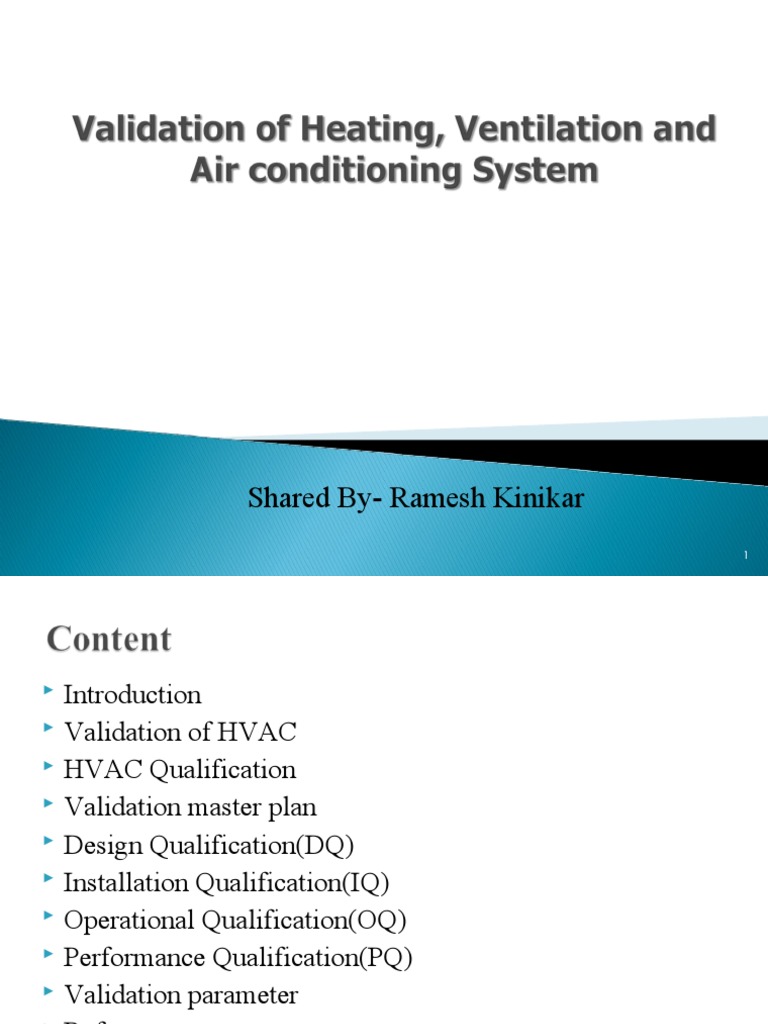 Hvac System Validation | PDF | Verification And Validation | Nature