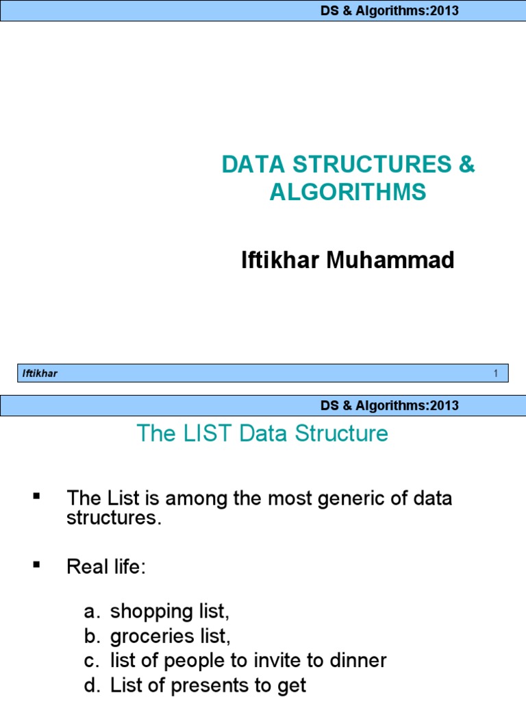 List And Linked List Pdf Array Data Structure Pointer Computer Programming 0599