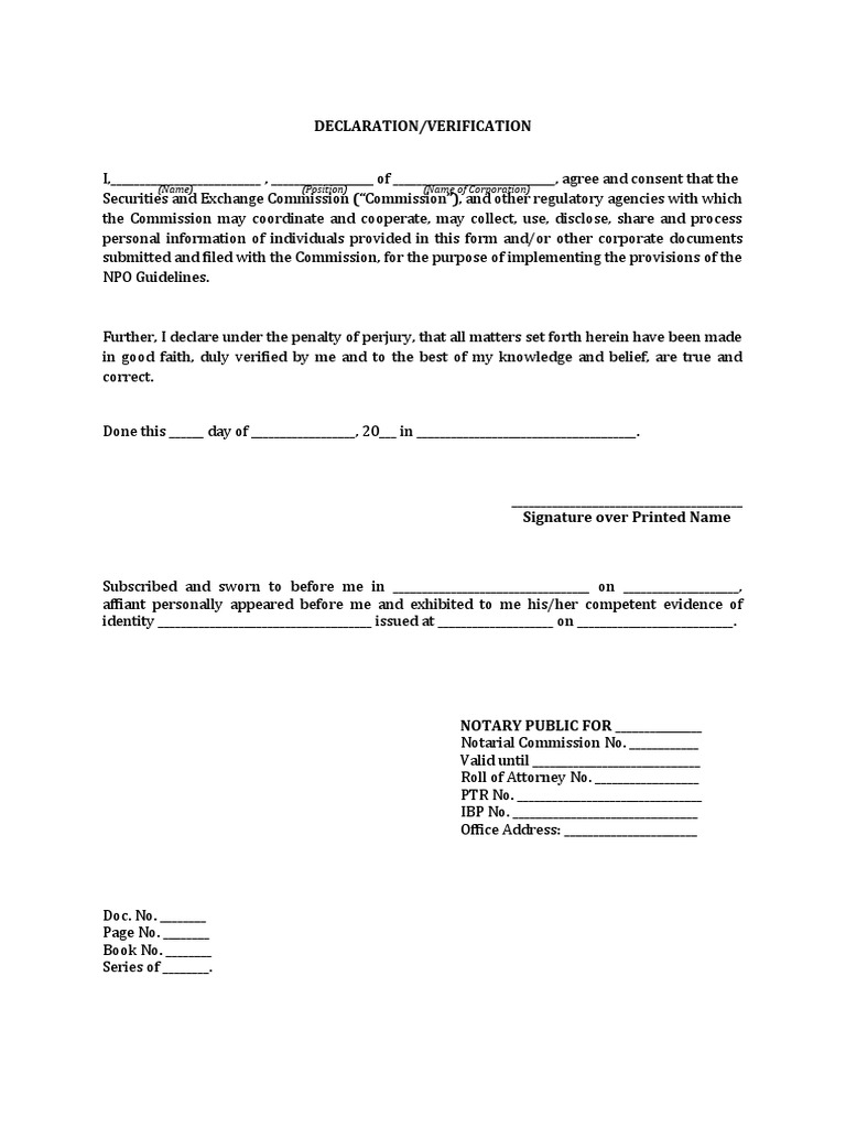 2019MandatoryDisclosure Declaration Verification Page | PDF