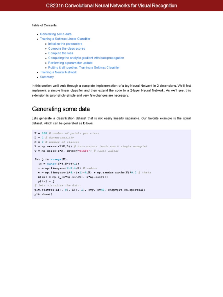 cs231n Github Io Neural Networks Case Study | PDF | Theoretical ...