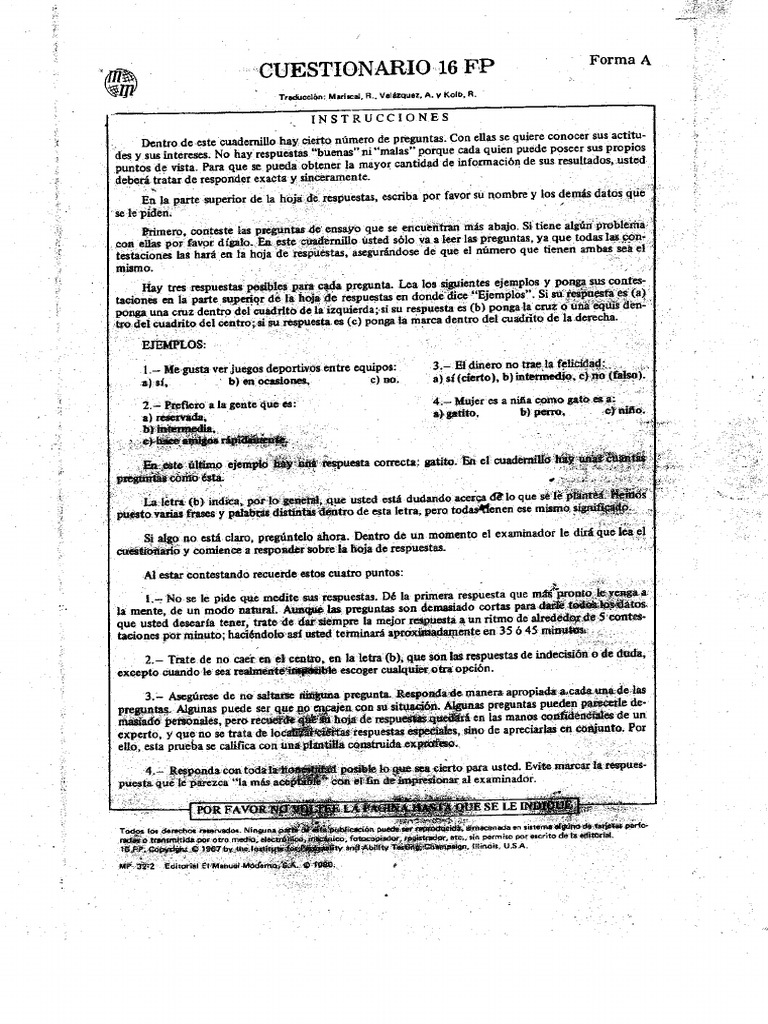 Cuestionario 16 FP | PDF