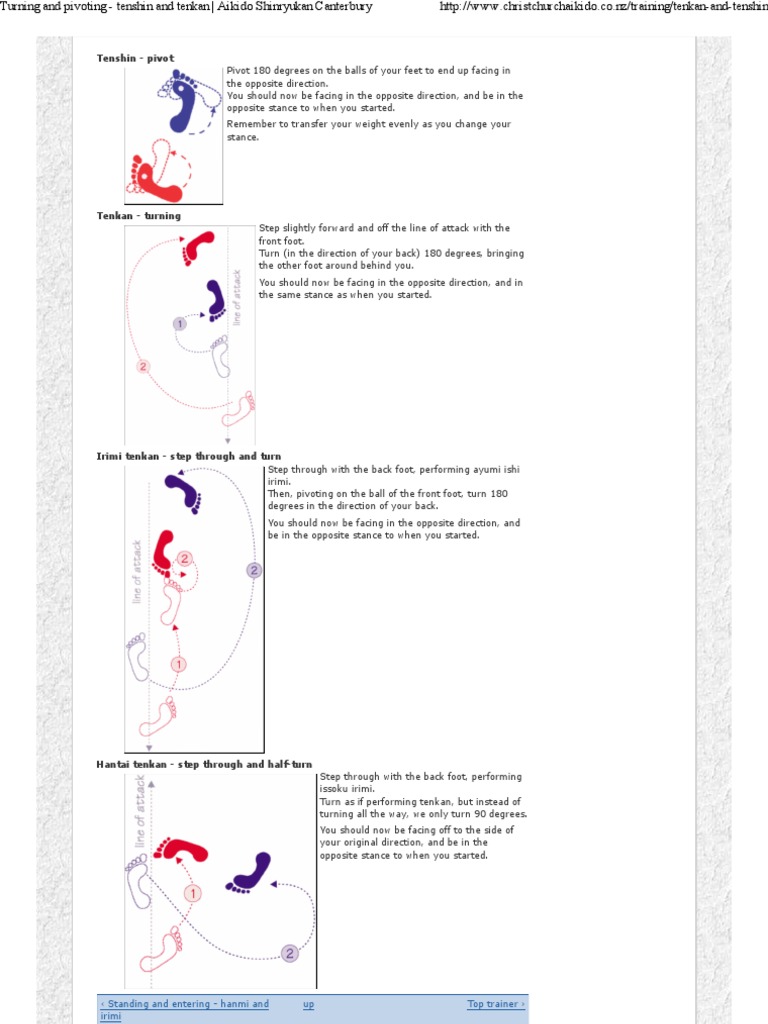 Turning and Pivoting Techniques: Explaining Tenshin, Tenkan, Irimi ...