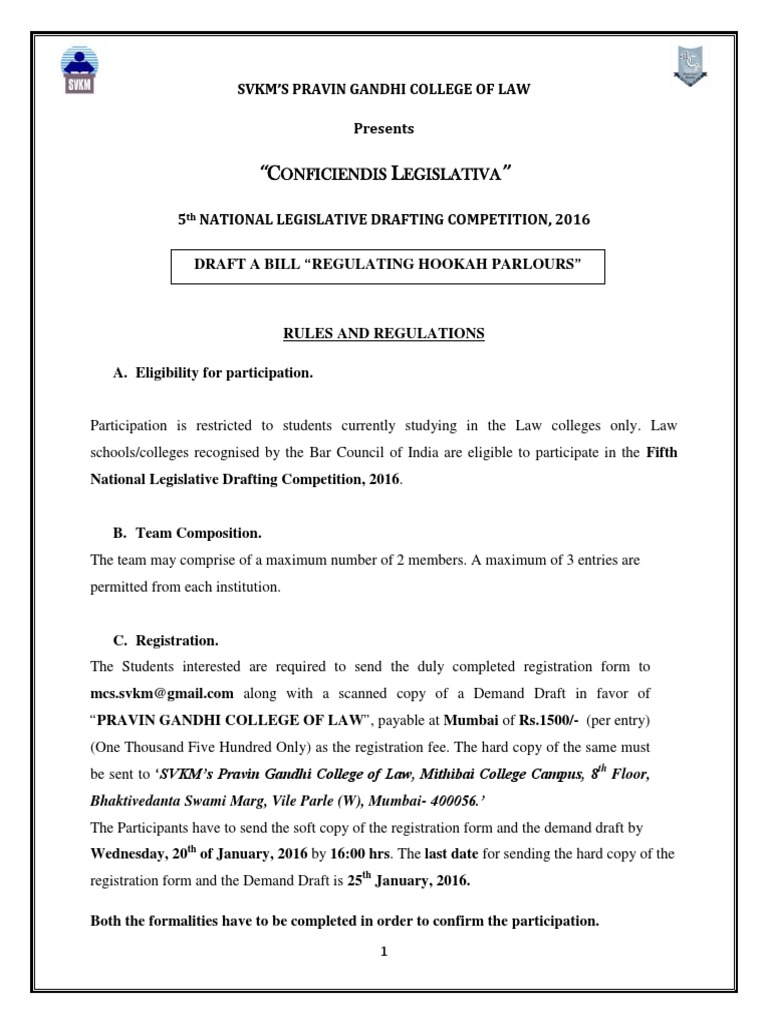 National Legislative Drafting Competition | PDF | Public Sphere | Virtue
