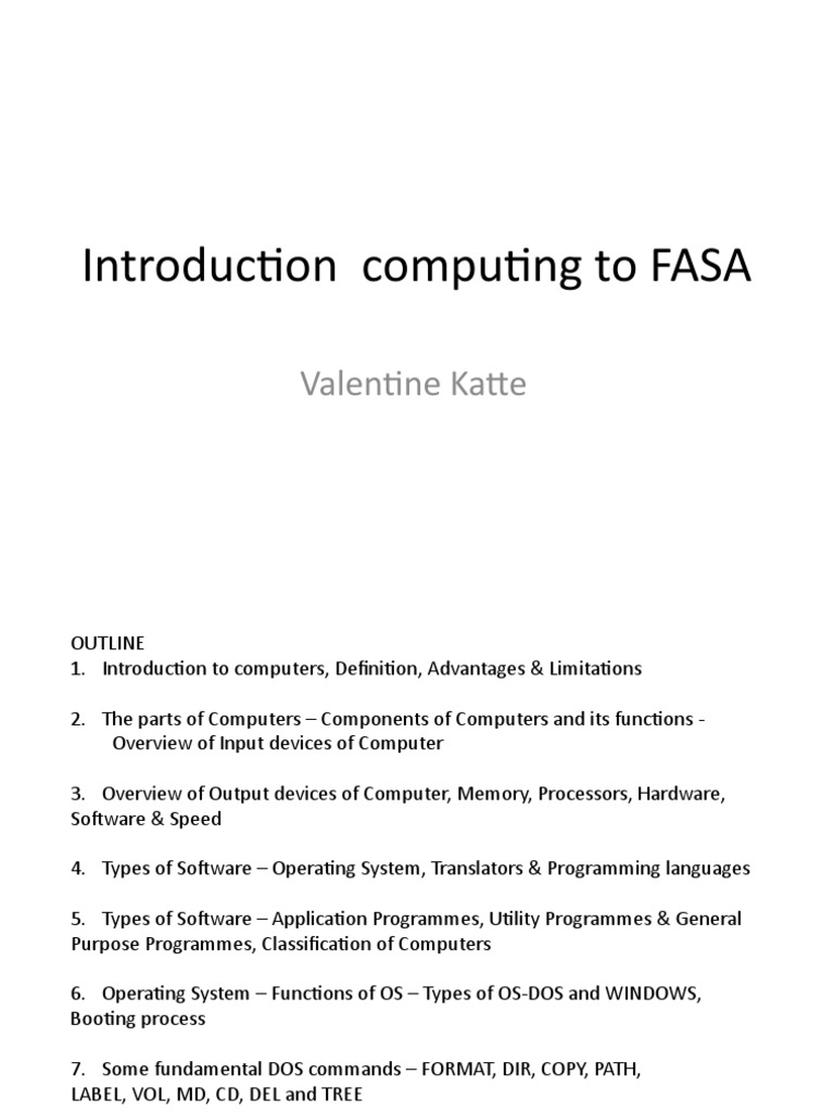 Introduction to Computing Fundamentals | PDF | Computer Data Storage | Printer (Computing)