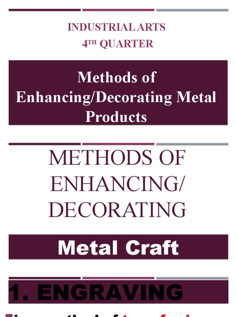Importance and Methods of Enhancing Metal | PDF | Engraving | Etching
