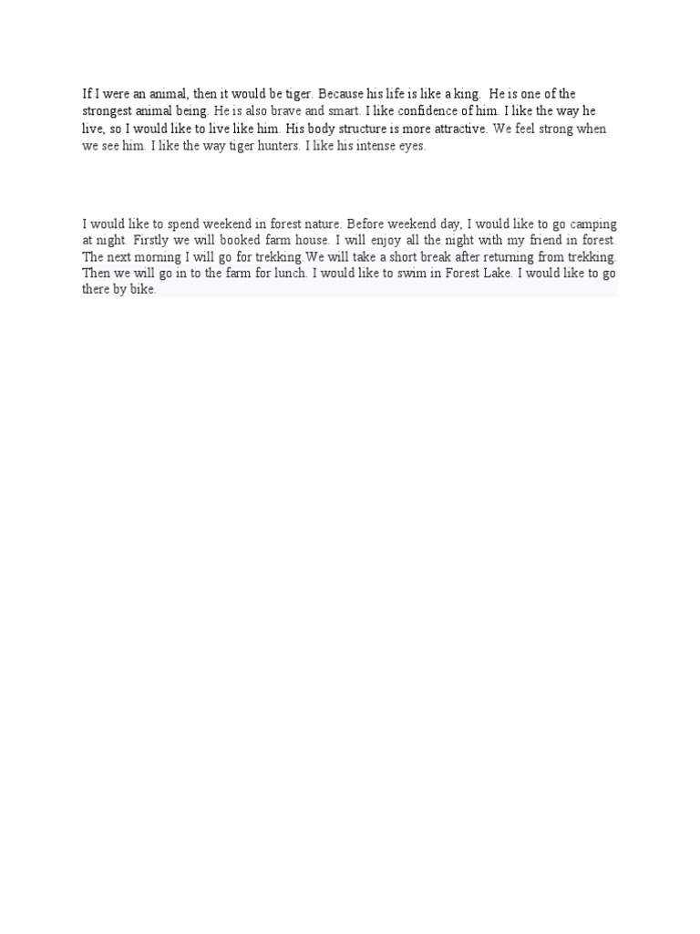 If I Were An Animal | PDF