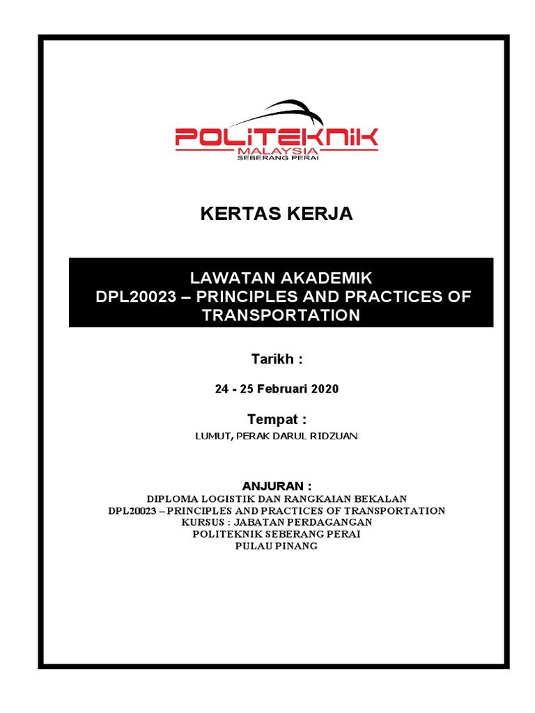 Kertas Kerja Lawatan Akademik Dls2a | PDF