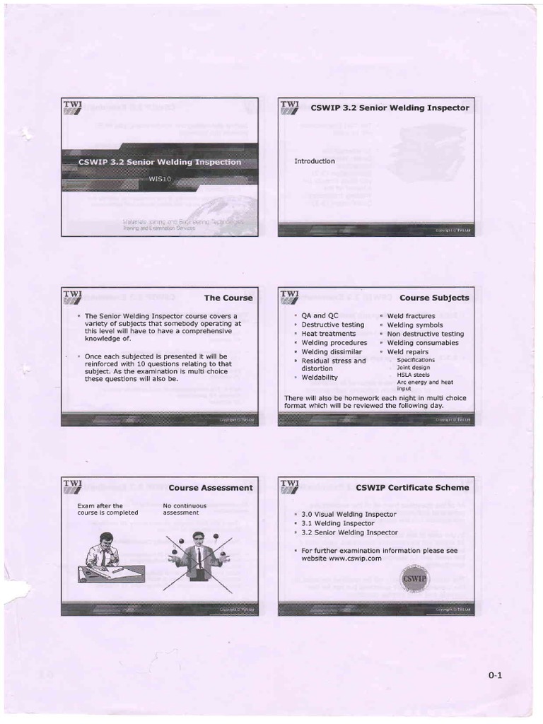 CSWIP 3.2 Senior Welding Inspector Course | PDF | Welding | Construction