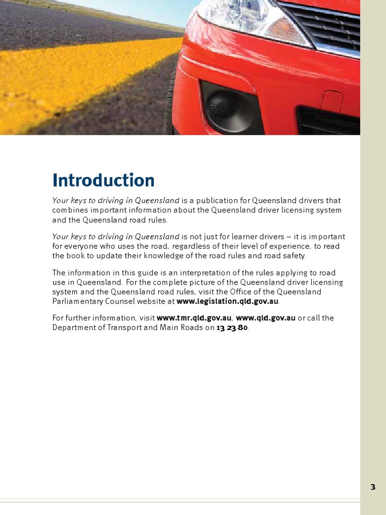 Your Keys To Driving in Queensland Is A Publication For Queensland ...