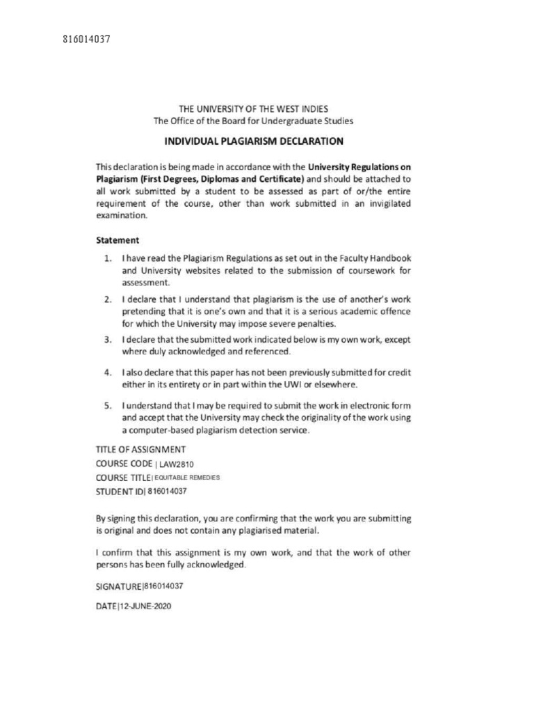 LAW2810 Equitable Remedies | PDF | Injunction | Equity (Law)